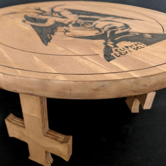 Baphomet Table with Inverted Cross Legs - Dark Carves